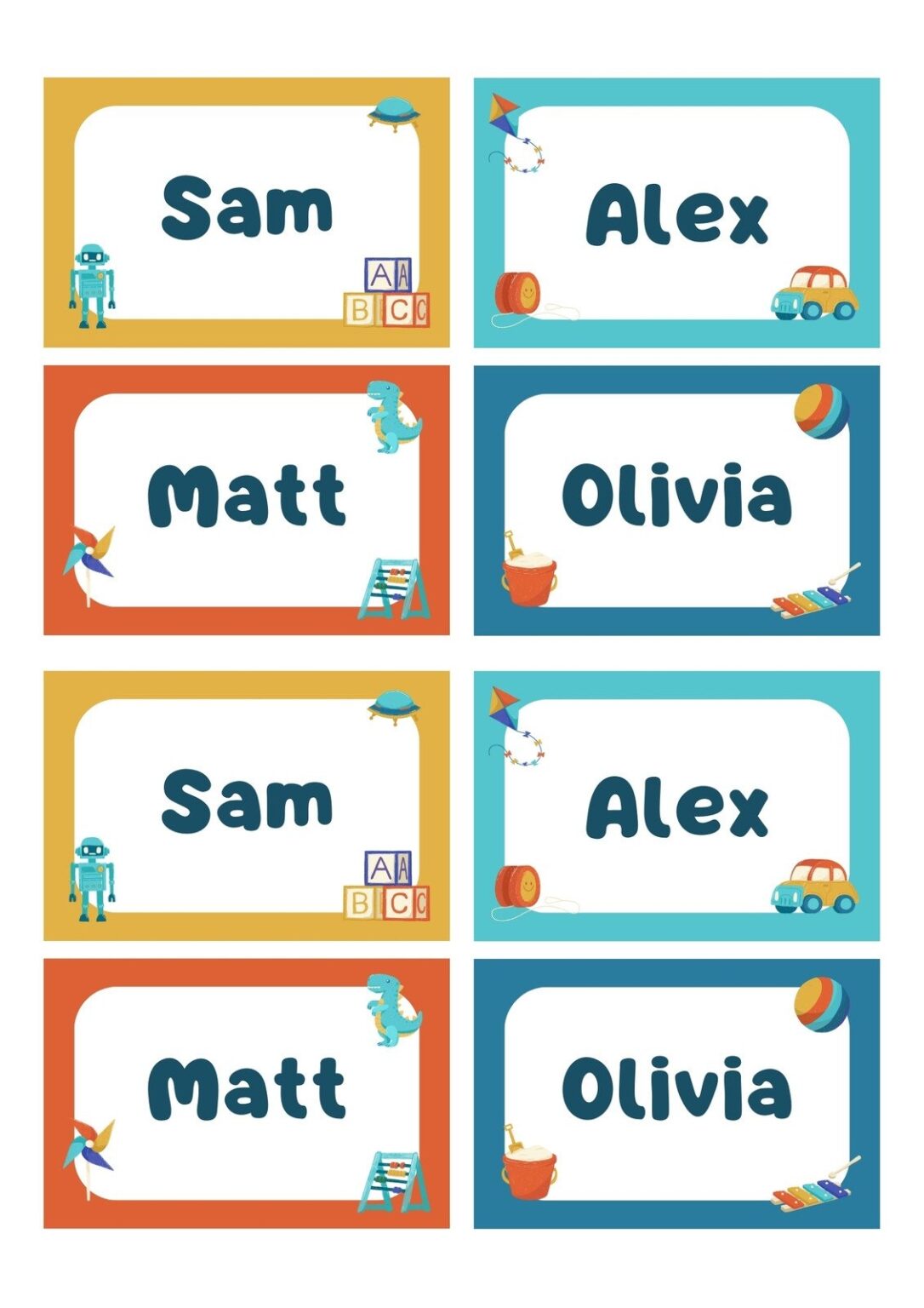 Free Printable Name Tag Template - Printable Chart Template