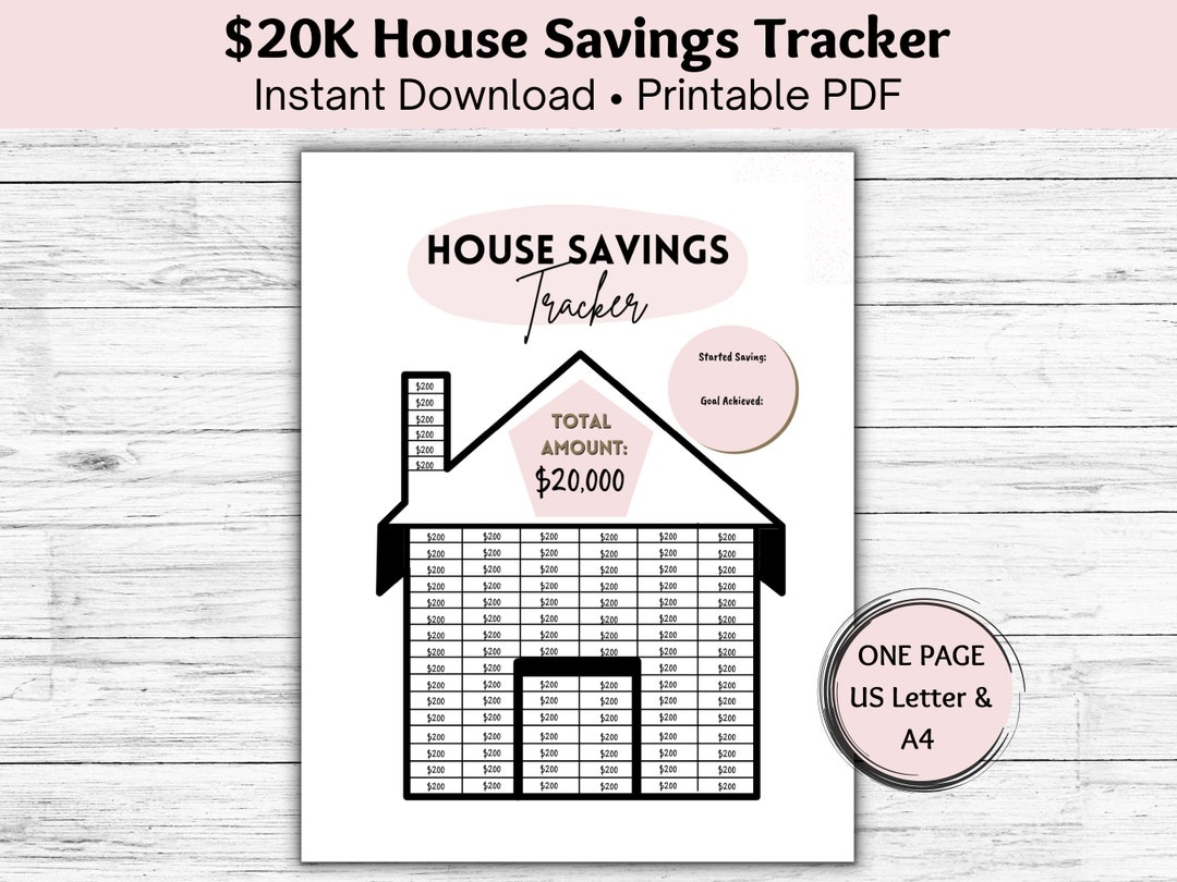 Printable House Savings Chart - Printable Chart Template