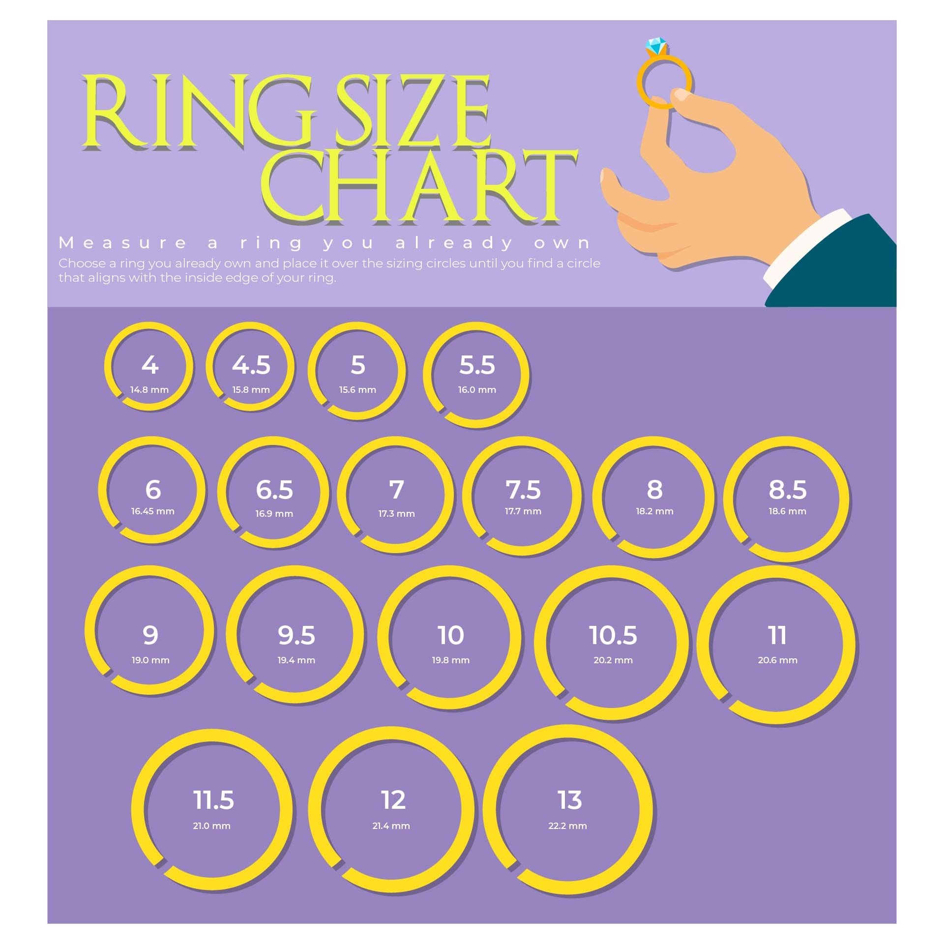 Printable Silicone Ring Size Chart - Printable Chart Template